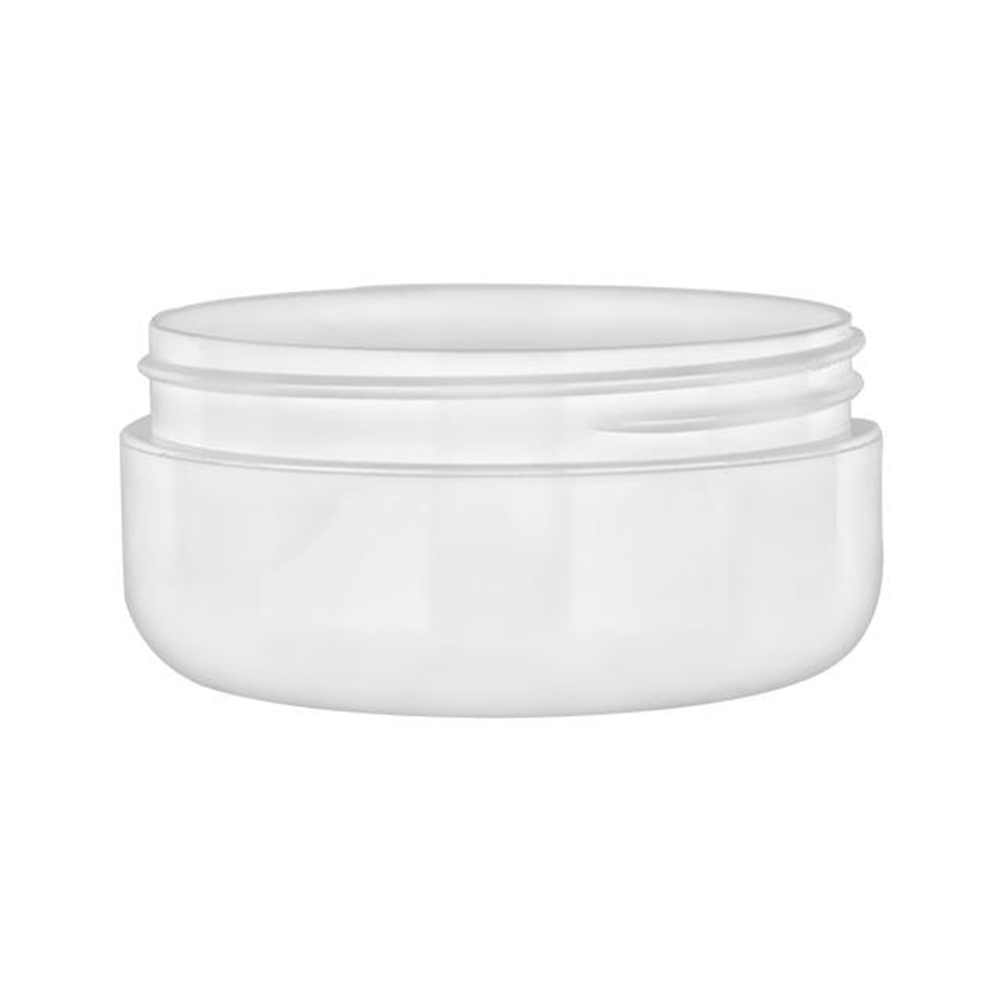 13102 2oz White Low Profile Double Wall Jars - Cosmetic Jars