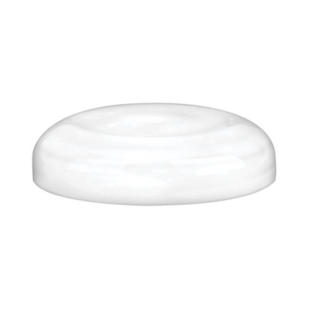 12273 70/400 White Dome Lid w/ PS22 Liner - Lids